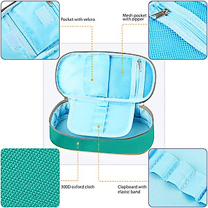 Homecube Pencil Case Big Capacity Pencil Bag Makeup Pouch Durable Students Stationery with Double Zipper Pen Holder for School/Office, Green