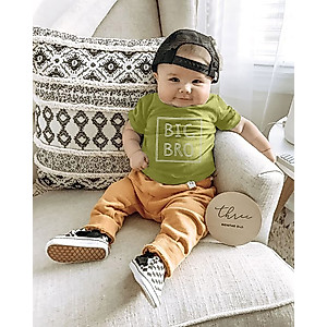 Big Brother Shirt Toddler Baby Boy Promoted to Big Brother Announcement Tshirt Infant Short Sleeve Clothes Green