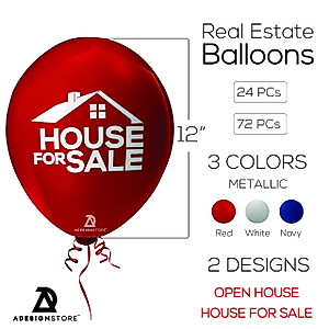 House for Sale Balloons - Open House Balloons for Real Estate - Realtor Metallic Balloons Supplies Sign - Sale by Owner - Realtor Open House - Realtor Kit - Realtor House Signs (24)