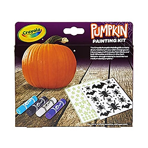 Crayola Galaxy No Carve Pumpkin Decorating Kit, Less Mess Kids Paint Set, Glow in The Dark Stickers