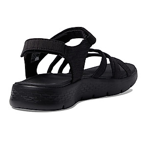 Skechers womens Go Walk Flex - Sunshine Sandal, Black, 9 US