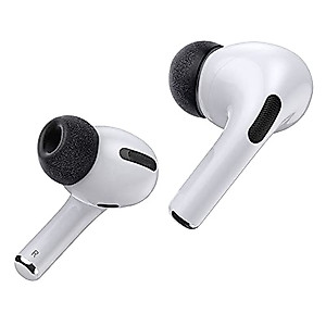 WEUPE Memory Foam Ear Tips Compatible with AirPods Pro, Replacement Earbud Tips Covers, Anti-Slip Eartips, 3 Pairs (S, M, L) (Black)