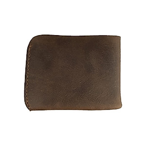 Hide & Drink, Classic Slimfold Wallet, Card Organizer Holder, Travel Accessory, Full Grain Leather, Handmade (Bourbon Brown)