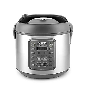 AROMA Housewares 20-Cup (Cooked) / 5Qt. Digital Rice & Grain Multicooker (ARC-5200SG), Gray