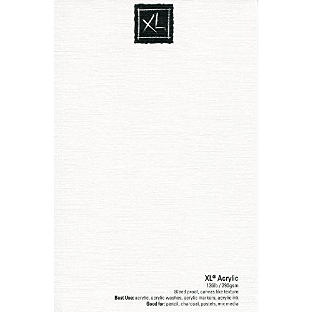 Canson XL Series Oil and Acrylic Paper, Foldover Pad, 9x12 inches, 24 Sheets (136lb/290g) - Artist Paper for Adults and Students
