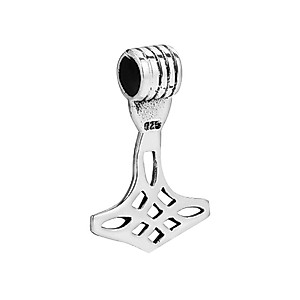 AeraVida Celtic Knot Thor's Norse Hammer Mjolnir .925 Sterling Silver Pendant