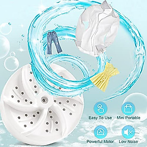 Portable Washing Machine Mini Washing,Mini Dishwashers Ultrasonic Turbo Disinfection with USB, Suitable for Home, Business, Travel, College Room, RV, Apartment