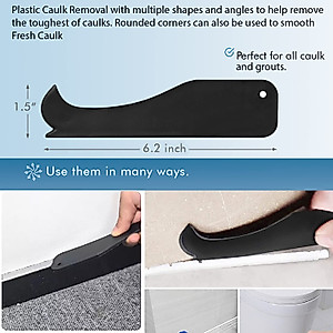 Clear Silicone Sealant + Caulk Gun + Caulking Tool Kit - All-Purpose 100% Silicone Caulk (10 oz Tube), with Dripless Gun, 3-in-1 Scraper/Smoothing Tool, Caulk Removal Tool.