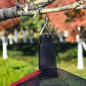 UPQRSG Herb Drying Rack, 3 Layer Hanging Mesh Net Dryer, Multifunction Folding Fish Mesh, Portable Vegetable Dishes Mesh with Zipper, Plant Drying Rack Storage Bag for Fruits, Seafoods, Clothes(Red)