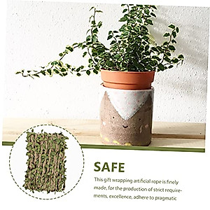 OSALADI 2 Rolls Simulated Rope and Rattan Braid Accessories Jungle Leaves Plant Gifts Natural Jute Twine Plants Gifts Decorative Jute Simulated Rope for Kindergarten Decorative Rope