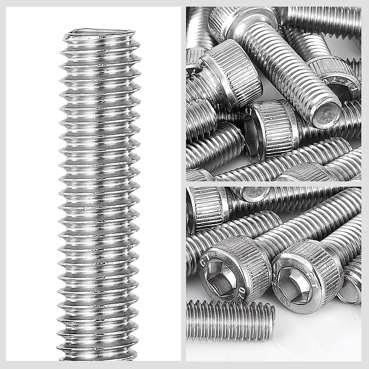 M6-1.0 x 16mm Hex Socket Head Cap Screws Bolts 304 Stainless Steel Allen Hex Drive, Machine Metric Fully Thread, 25PCS