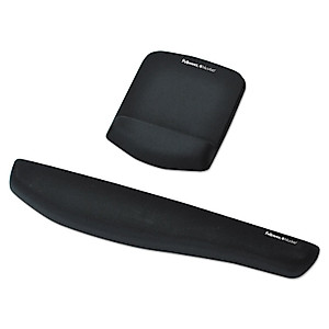 Fellowes 9252101 Keyboard Wrist Rest, W/Foam Fusion, 18-1/3-Inch X3-1/4-Inch X1-Inch, Bk