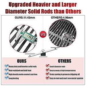 7524 Genesis 300 Series Grates Replacement Parts for Weber Grill Grates Genesis E-310 E-320 E-330 S-310 S-320 S-330 EP-310 EP-320 EP-330 Weber Genesis Grill Parts 2 PCS Cast Iron Grid 19.5 x 25.8 Inch