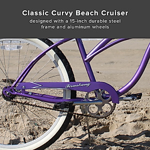 Firmstrong Urban Lady Single Speed - Women's 26" Beach Cruiser Bike (Purple)