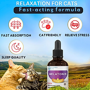 EDUZEBRA Cat Melatonin, Melatonin for Cats, Cat Sedative for Grooming, Cat Sleep Aid, Cat Calming Treats, Anxiety Relief for Cats, Support Restful Sleep for Your Cat