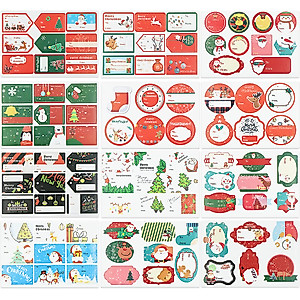 98pcs Christmas Gift Tags Self Adhesive Sticker, Christmas Name Tags Stickers for Gifts Xmas Presents Labels for Friends