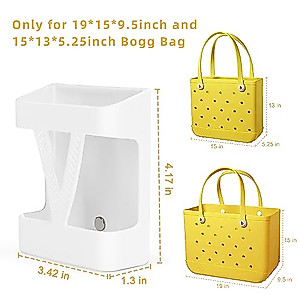 Tiga Phone Holder Charm Accessory for Bogg Bag - Can be Used to Store Most Sizes of Phones - Easy Access to Phones - Plastic Case (White)