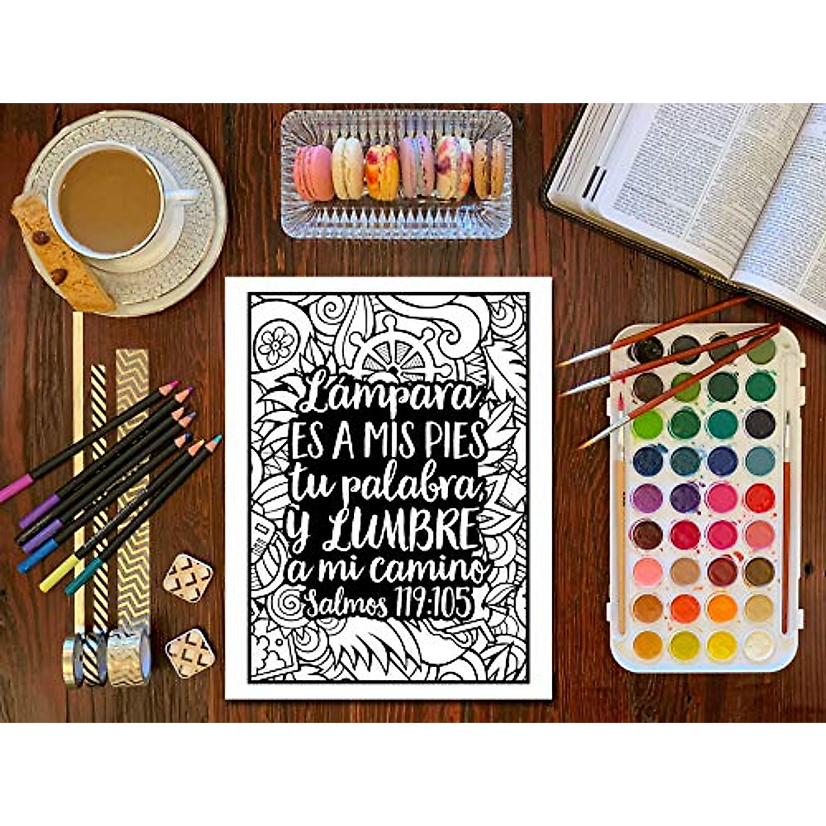 Libro de colorear - Versículos de la Biblia para niñas (Spanish Edition)