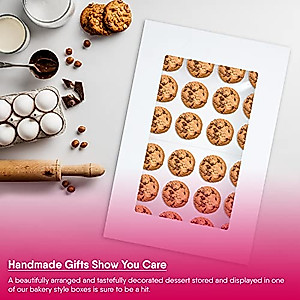 VTPT Ecom - 5PK Cupcake Box with Window for 24 Standard or Mini Cupcakes Corrugated Adjustable Height Bakery box ideal for Muffins Cake Cookies Donuts Pies Desserts and other Pastries + Thank You Stickers