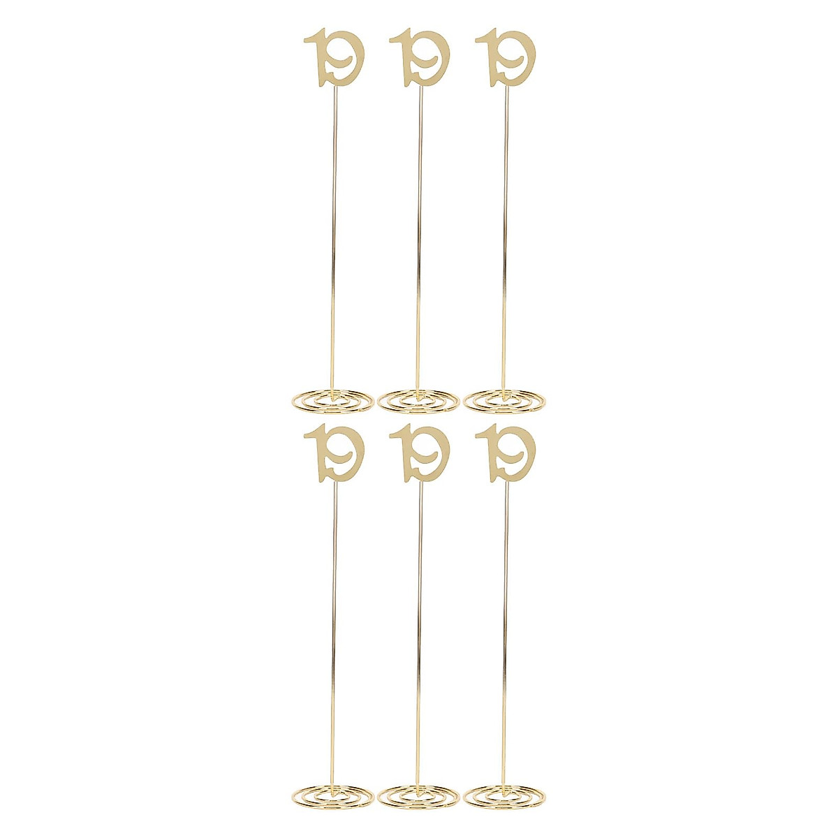 Ylwxzenith 6pcs Iron Sturdy Table Card Holders with Non - Slip Base for Weddings, Parties, and Banquets (19)
