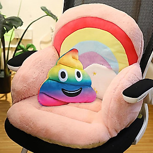 Fun Express Rainbow Emoji Poop Pillow Soft Plush
