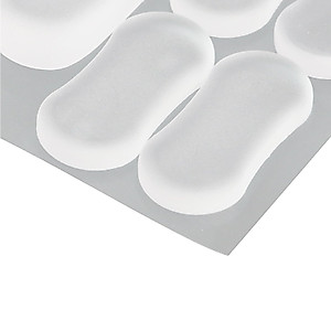 UTALIND 15Pcs Strong Adhesive Toilet Seats Lid Bumpers Toilet Lid Rubber Pads for Protecting Toilet Seat Cover or Handles Damaged by Collision, Clear