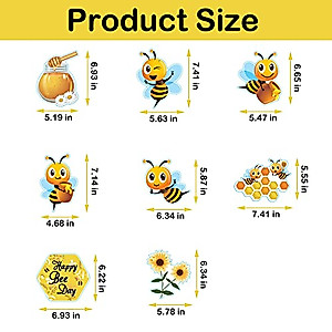 UOMNICUE Bee Hanging Swirl Decorations,30 PCS Double Sided Bumble Bee Swirls Foil Ceiling Streamers Honey Bee Theme Party Supplies for Kids Birthday Baby Shower Bee Day Spring Summer Party Decoration