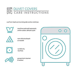 Lush Decor Farmhouse Stripe 3 Piece Duvet Cover Set, Full/Queen, Gray