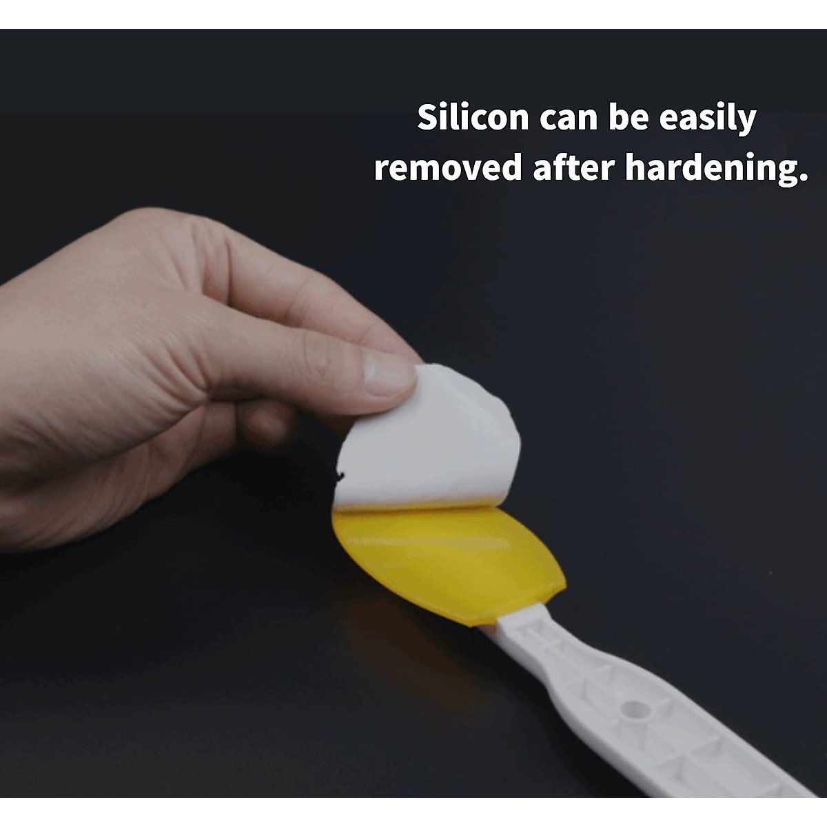 Two-Way Grout Caulk Finishing Tool - 4 Size 2 Pieces Set - Smooth Grout Sealant Silicone Caulking Tool - Rubber Spatula Spreader - Grout Sealer Applicator - Ergonomic Handle Grip