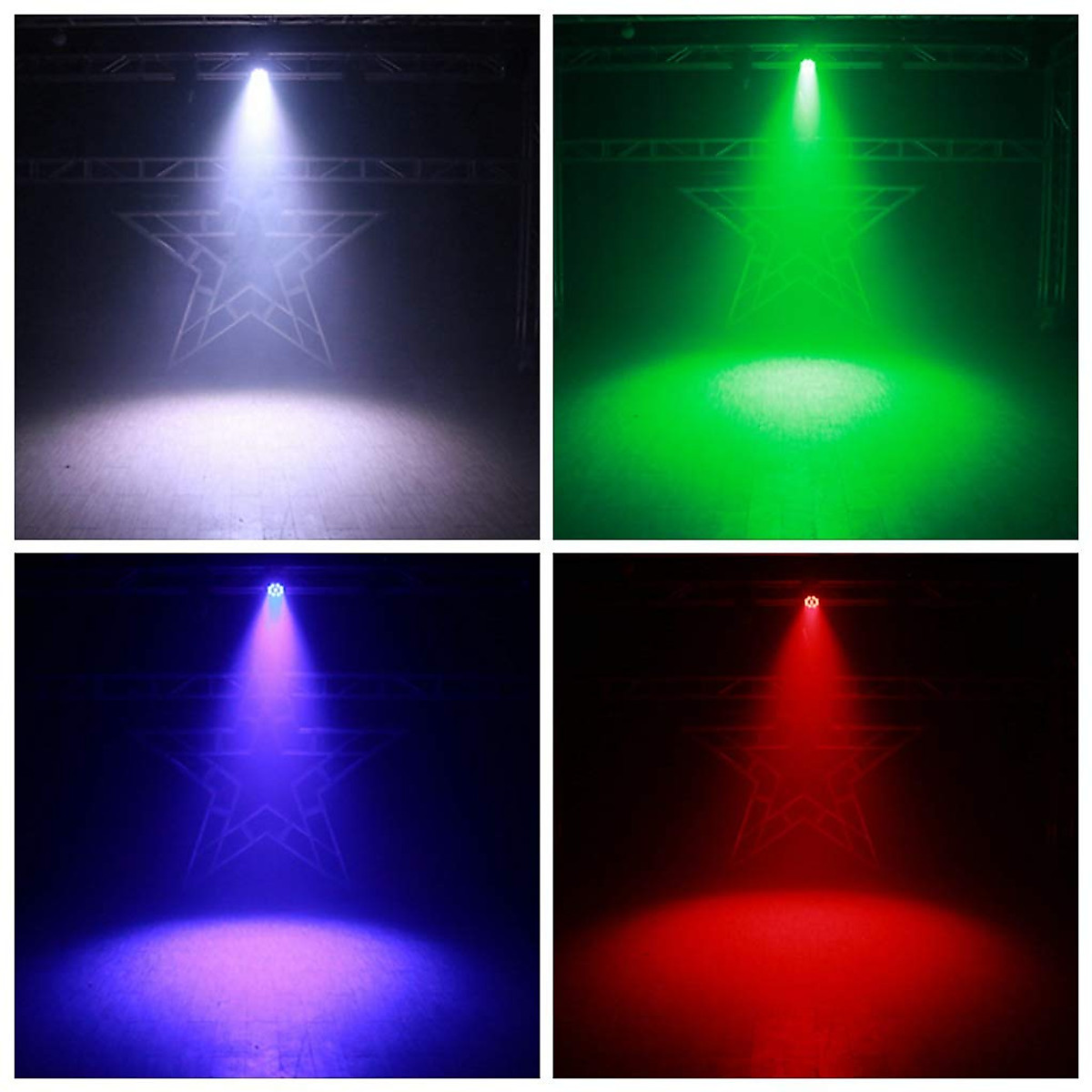 EasyDancing Theatrical Stage Lighting Apparatus Par Light RGBW 9x10W LED Uplighting 8 Channels with Remote DMX for Wedding Event Party Festival DJ Church (4pcs)