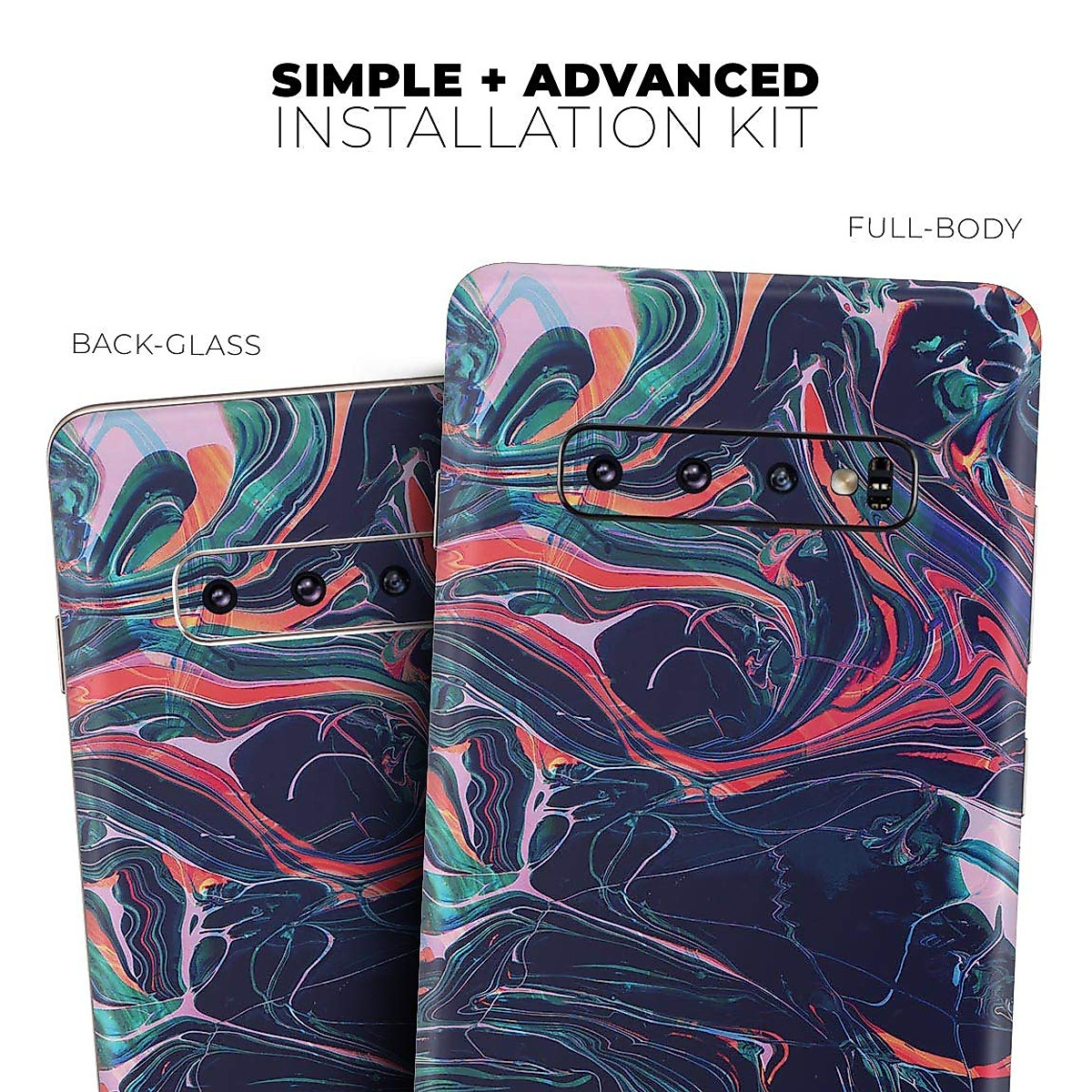 DesignSkinz Liquid Abstract Paint Remix V30 Protective Vinyl Decal Wrap Skin Cover Compatible with The Samsung Galaxy S20 (Screen Trim & Back Glass Skin)