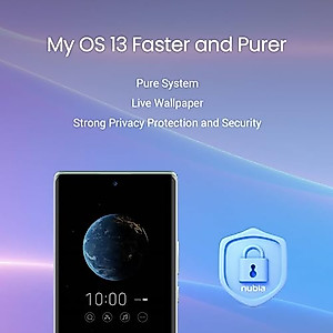 nubia Z50 Cellphone - 5G Unlocked Android Phone, 64MP+50MP Dual Camera, Qualcomm Snapdragon 8 Gen 2, 144Hz 6.67” AMOLED Screen, 80W Quick Charge Android Phone w/ 5000mAh Battery, 12GB, Cyan