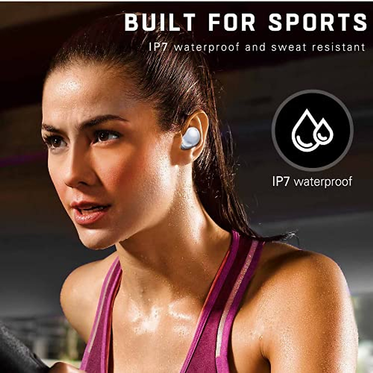 UrbanX Street Buds Pro Bluetooth Earbuds for Cat S62 Pro True Wireless, Noise Isolation, Charging Case, Quality Sound, Sweat Resistant, Silver White (US Version)