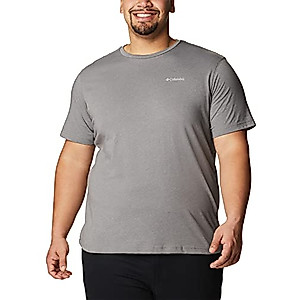 Columbia Mens Thistletown Hills Short Sleeve T-Shirt, City Grey Heather, Large