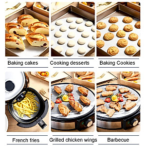 Heavy Duty 4 Inch Parchment Paper Rounds 300Pcs Patty Paper Rounds, Use for Baking Small Cakes, Separating Frozen Patty, Tortilla Press, Toaster Oven