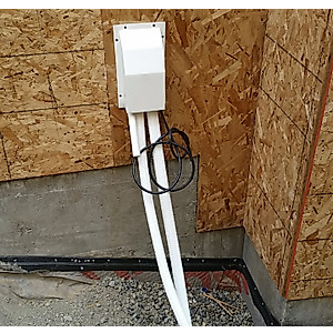 Black Line Set Rough In Box HVAC Contractors Termination Point for Line Set Condensation Drain & Low Voltage Wire