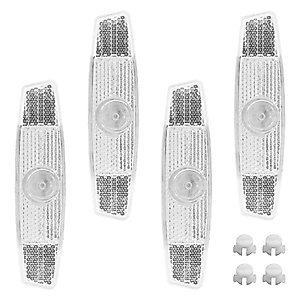Coufce Bicycle Night Safety Warning, Bicycle Reflectors, Road Spoke Lights, Bicycle Wheel Rim Reflective, Bicycle Accessories(White)