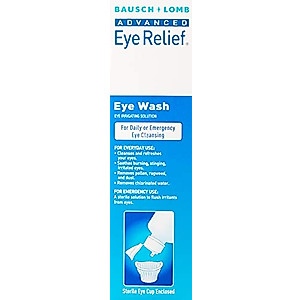 B&L Eye Wash Size 4z Bausch & Lomb Advanced Eye Relief, Eye Wash Eye Irrigating Solution