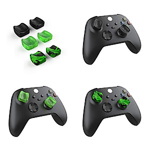 Gioteck STGX Thumb Grips Xbox Series X/S – Caps/Caps/Protective Silicone for Xbox X/S Joysticks Grips – Anti Slip – Aim – Xbox Series X/S Controller Protector – Camo Green