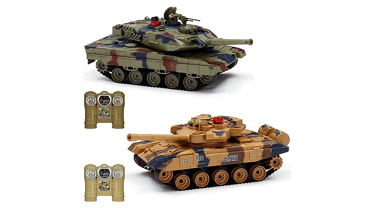 Fistone RC Battle Tank Set - 1/24 Scale Remote Control Tanks for Kids ...