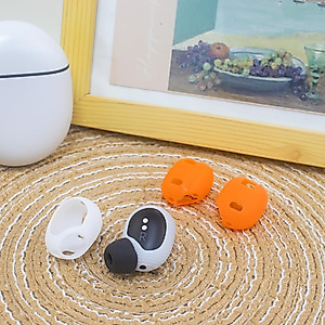 Zotech 5 Pair Anti-Slip Silicone Protective Cover Compatible with Google Pixel Buds Pro [NOT Fit in Case]（Black, White, Orange, Red and Purple