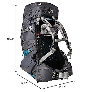 Osprey Aura AG 50L Women's Backpacking Backpack, Vestal Grey, X-Small