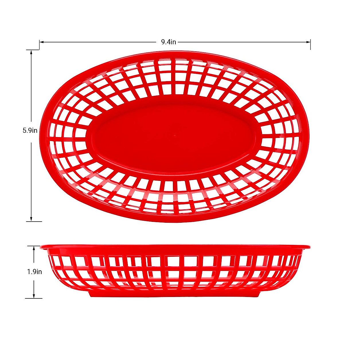 EUSOAR Bread Baskets & Deli Paper Liners, 12 pcs Bread Baskets plus 100pcs Deli Paper, Restaurant Food Serving Tray Basket Sets for Restaurant Supplies, Deli Serving, Chicken, Burgers&Fries