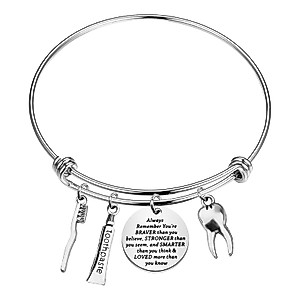 FUSTMW Dentist Bracelet Gifts Dental Hygienist Gift Dentist Assistant Gifts Dental Jewelry for DH Dentist Inspirational Gifts (Dentist Bracelet)
