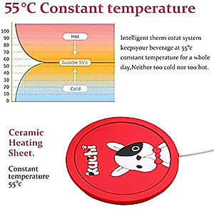 Coffee Mug Warmer Candle Warmer Plate - 3-Setting Cute Animals Design Mug Warmer for Desk, Temperature up to 149℉ for Office Home Desk Use