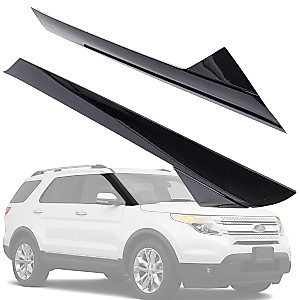 KARPAL 2 PCS A-Pillar Front Left + Right Molding Windshield Outer Trim Replacement BB5Z-7803145-AA BB5Z-7803137-AB Compatible with 2011-2019 Ford Explorer
