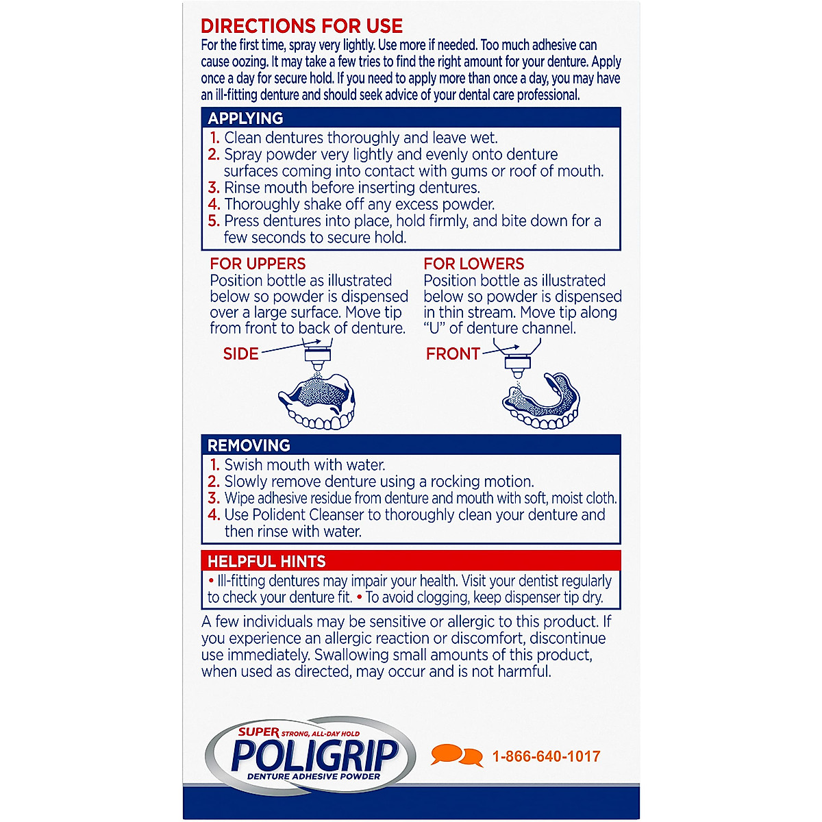 Super Poligrip Extra Strength Denture And Partials Adhesive Powder, 1.6 Ounce