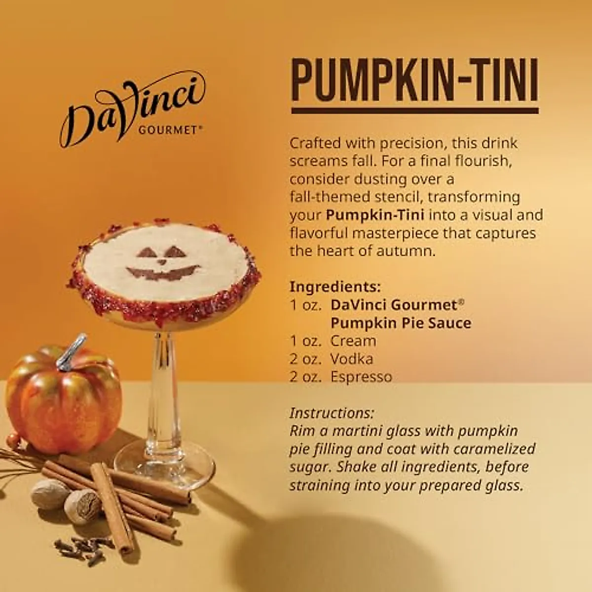 DaVinci Gourmet Pumpkin Pie Sauce, 64 Fluid Ounce (Pack of 1)