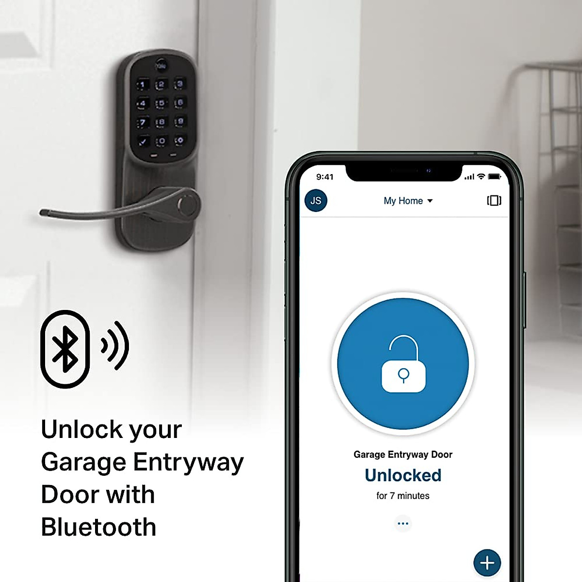 Yale | LiftMaster Smart Lock with Keypad Lever- Works with myQ App & Key by Amazon in-Garage Delivery when paired with Smart Garage Hub (sold separately), Oil Rubbed Bronze