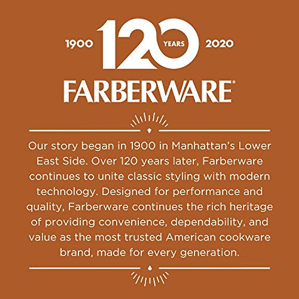 Farberware Glide Nonstick Frying Pan / Fry Pan / Skillet - 10 Inch, Brown